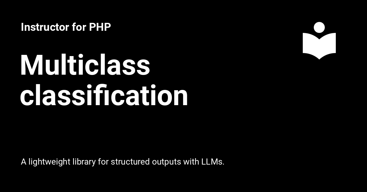 Multiclass Classification Instructor For Php
